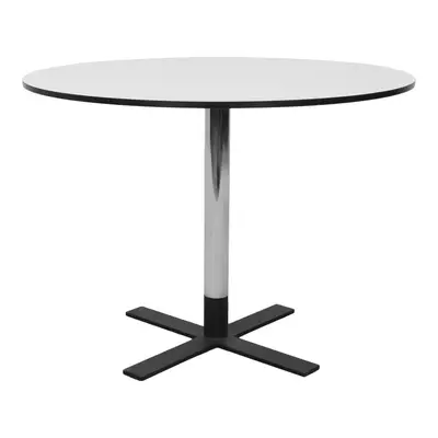 Soffbord Mitab Unit Vit/Krom Ø80