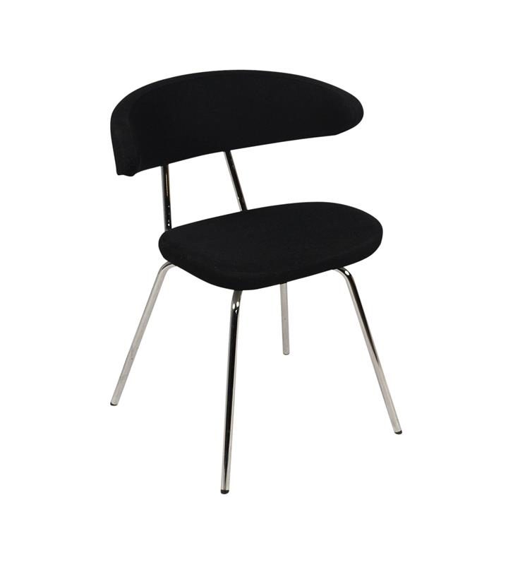 Stol Mitab Ving svart/krom