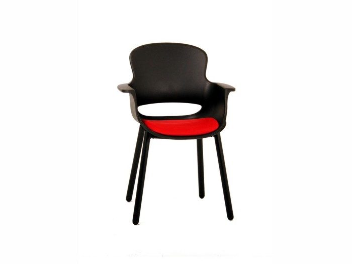 Stol Lotus Sidney svart/röd