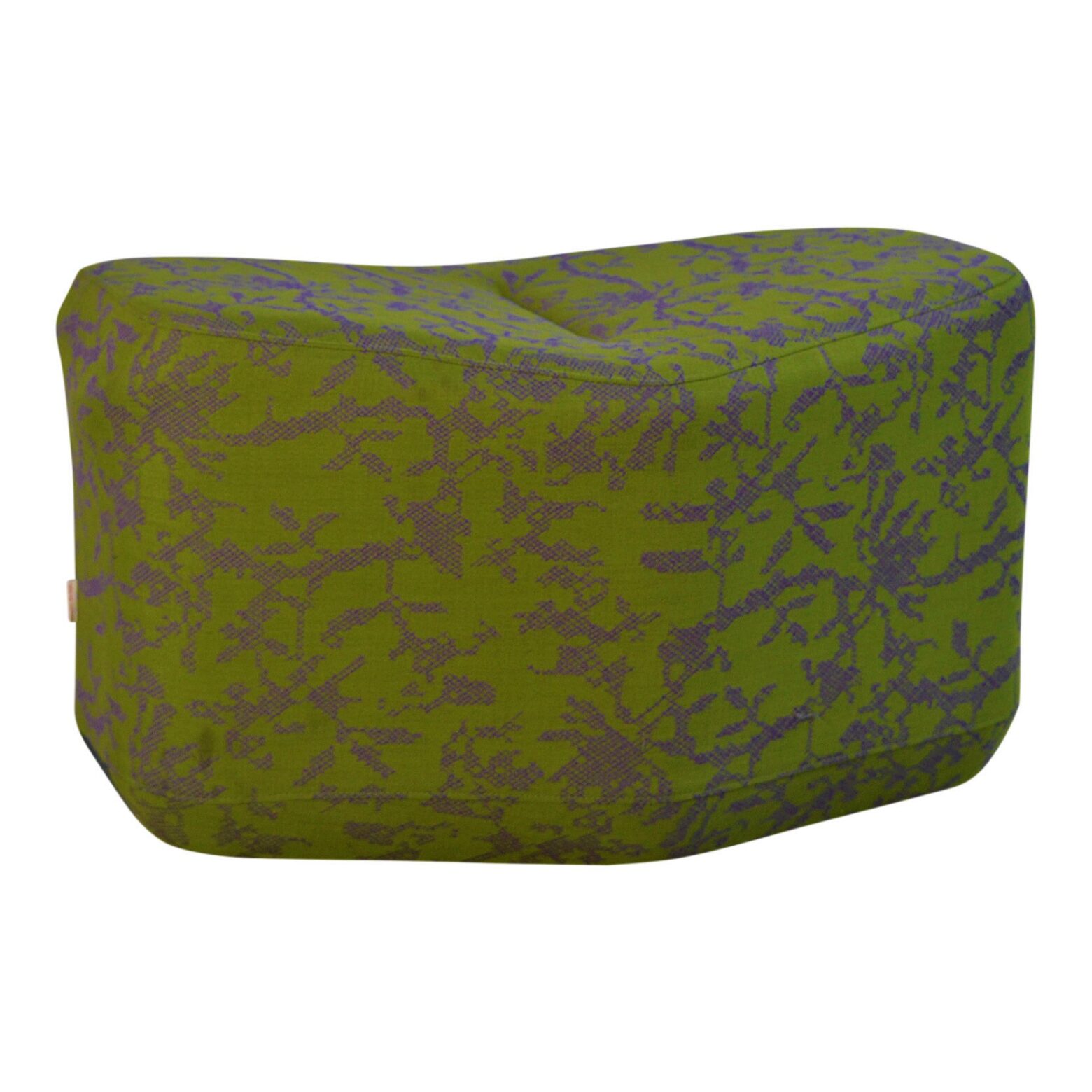 Sittpuff David Design grön/mönstrad