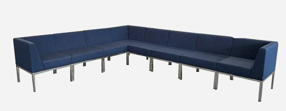 Hörnsoffa Martela Cube Blå