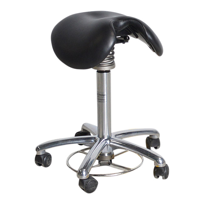 Sadelstol Support Design Perfect Lite Hybrid svart / krom