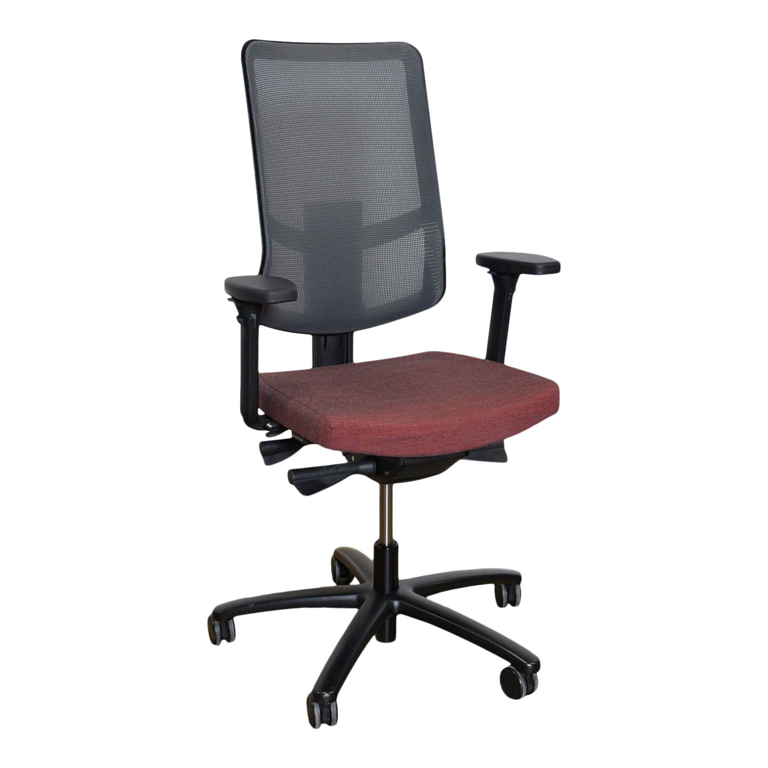 Kontorsstol Martela James – Vinröd/Svart, elegant och bekväm