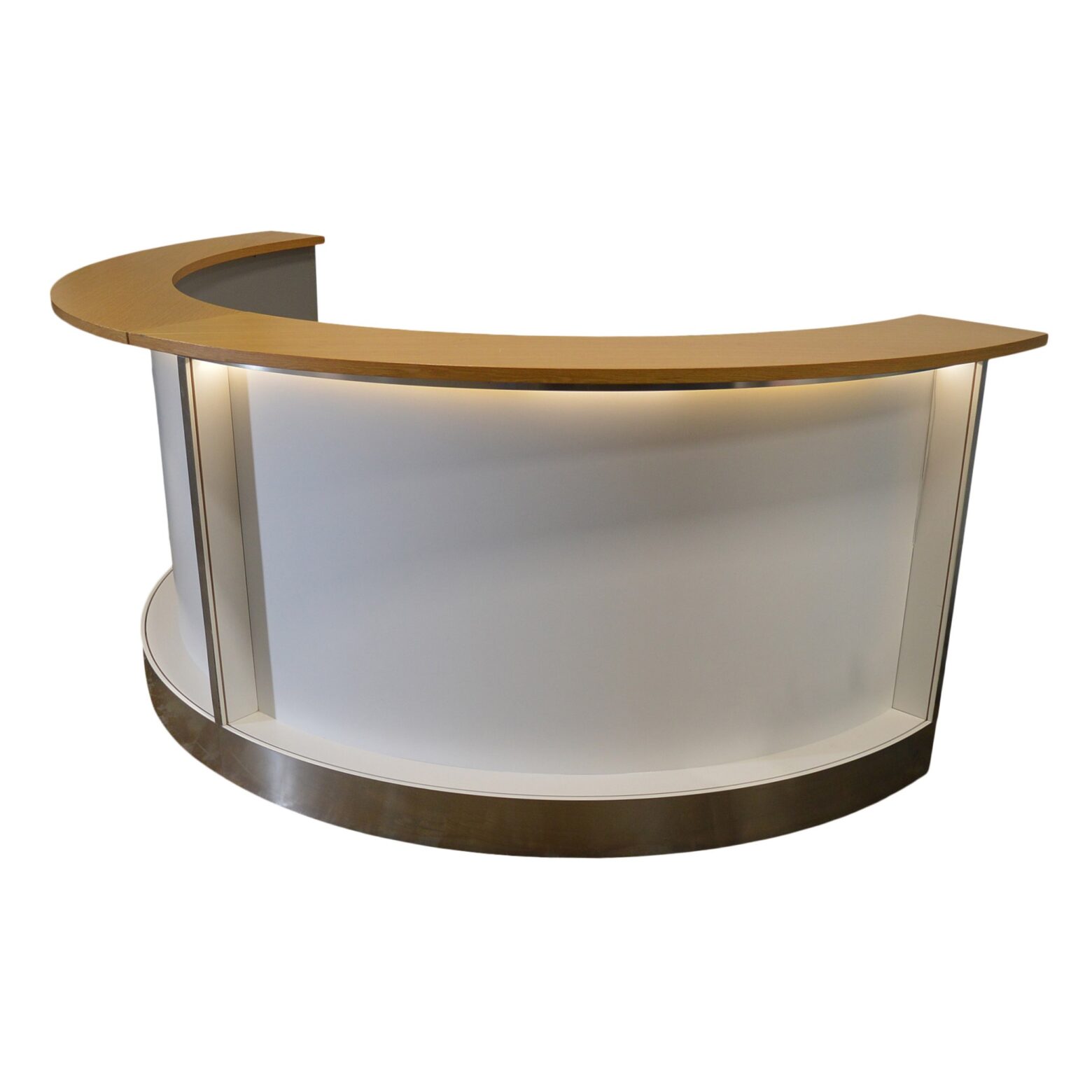 Receptionsdisk 271x136 vit / ek