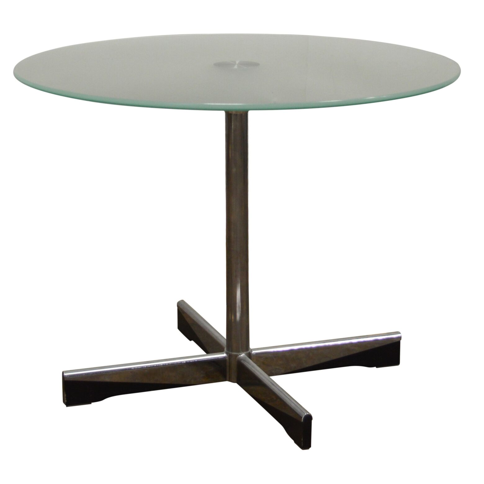 Cafébord Fora Form Planet Glas/Krom Ø70