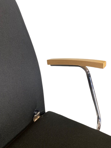 Stol Edsbyn Tin Svart/Krom (Omtapetserad) - RP