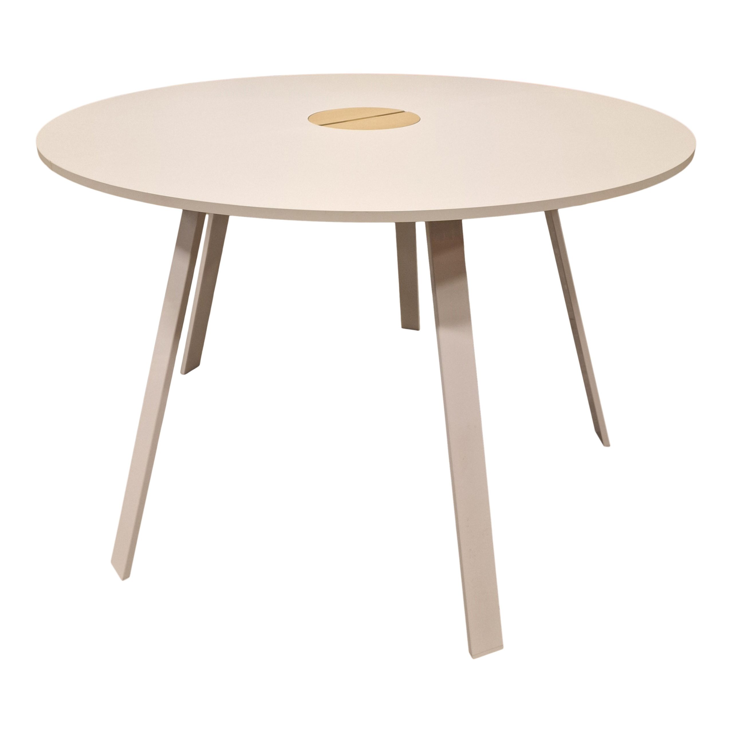 Projektbord / Konferensbord Edsbyn Piece Vit Ø160