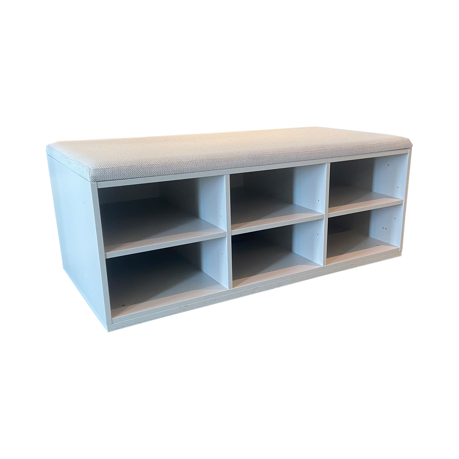 Skohylla med sittplats Vit