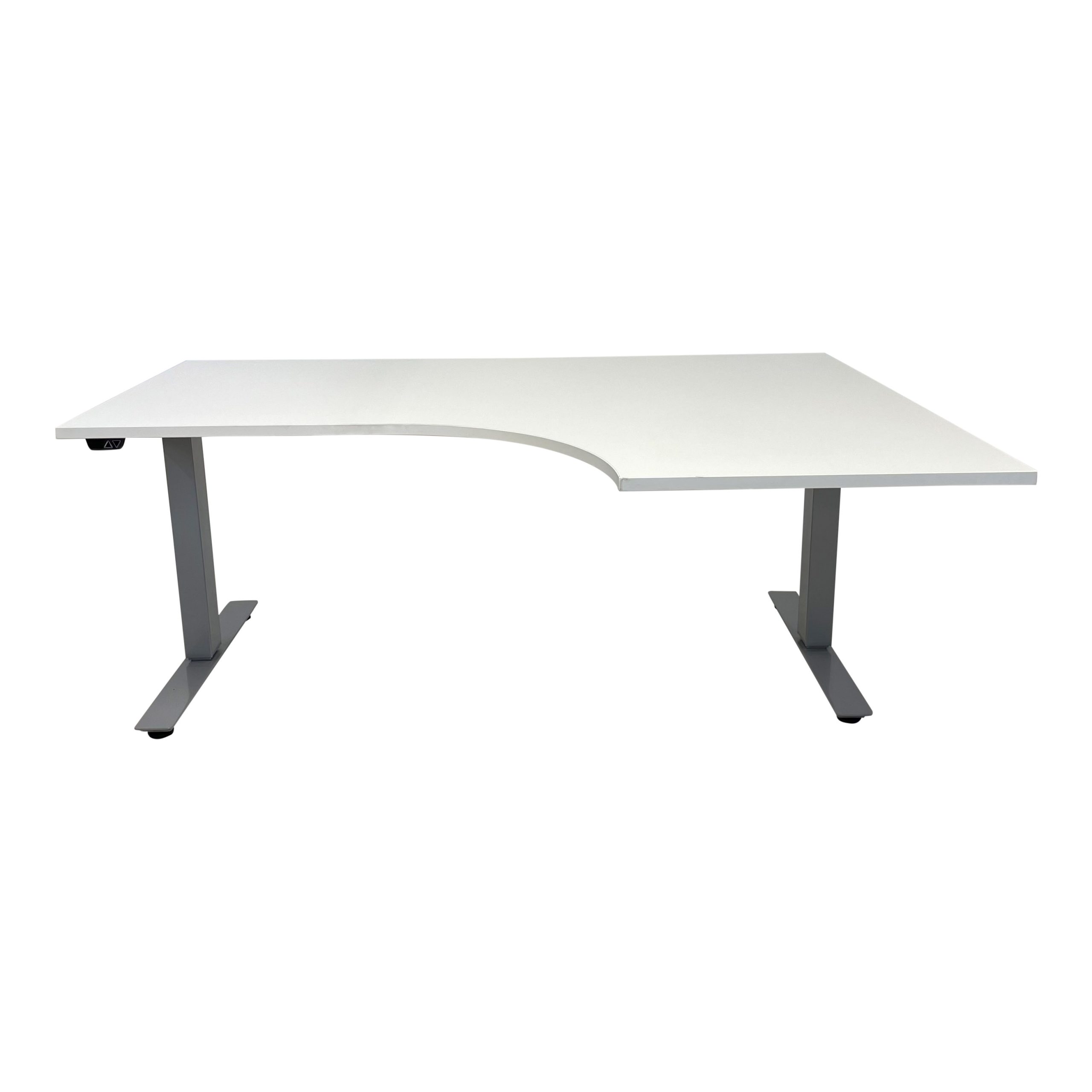 Komplett Elskrivbord ROL Ergo Kombiskiva 160x120x80x60 Vit/Grå