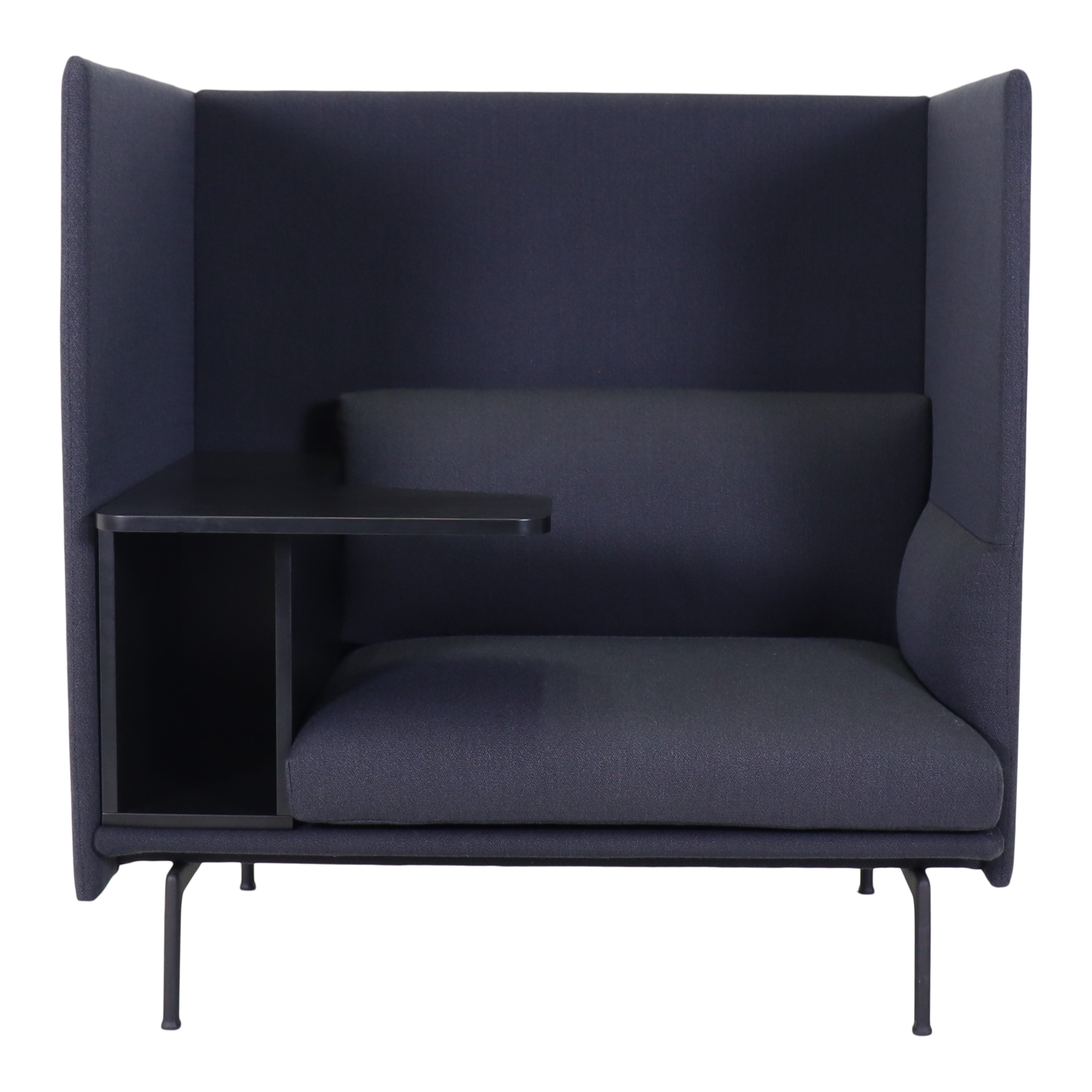 Soffa Muuto Outline Highback Work 100 Mörkgrå/Svart