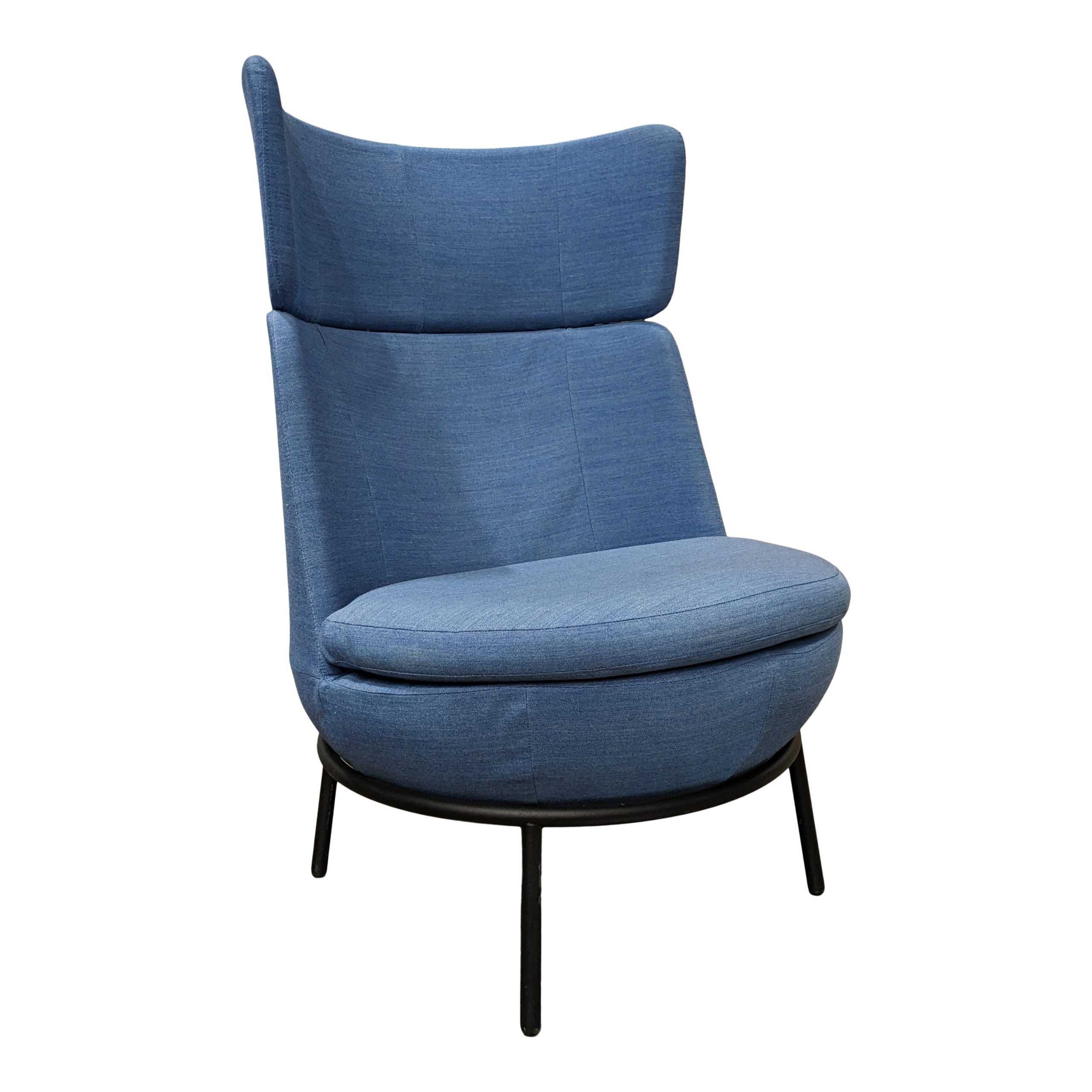 Fåtölj Pod Highback Jonas Ihreborn Mats Borgström Blå/Svart