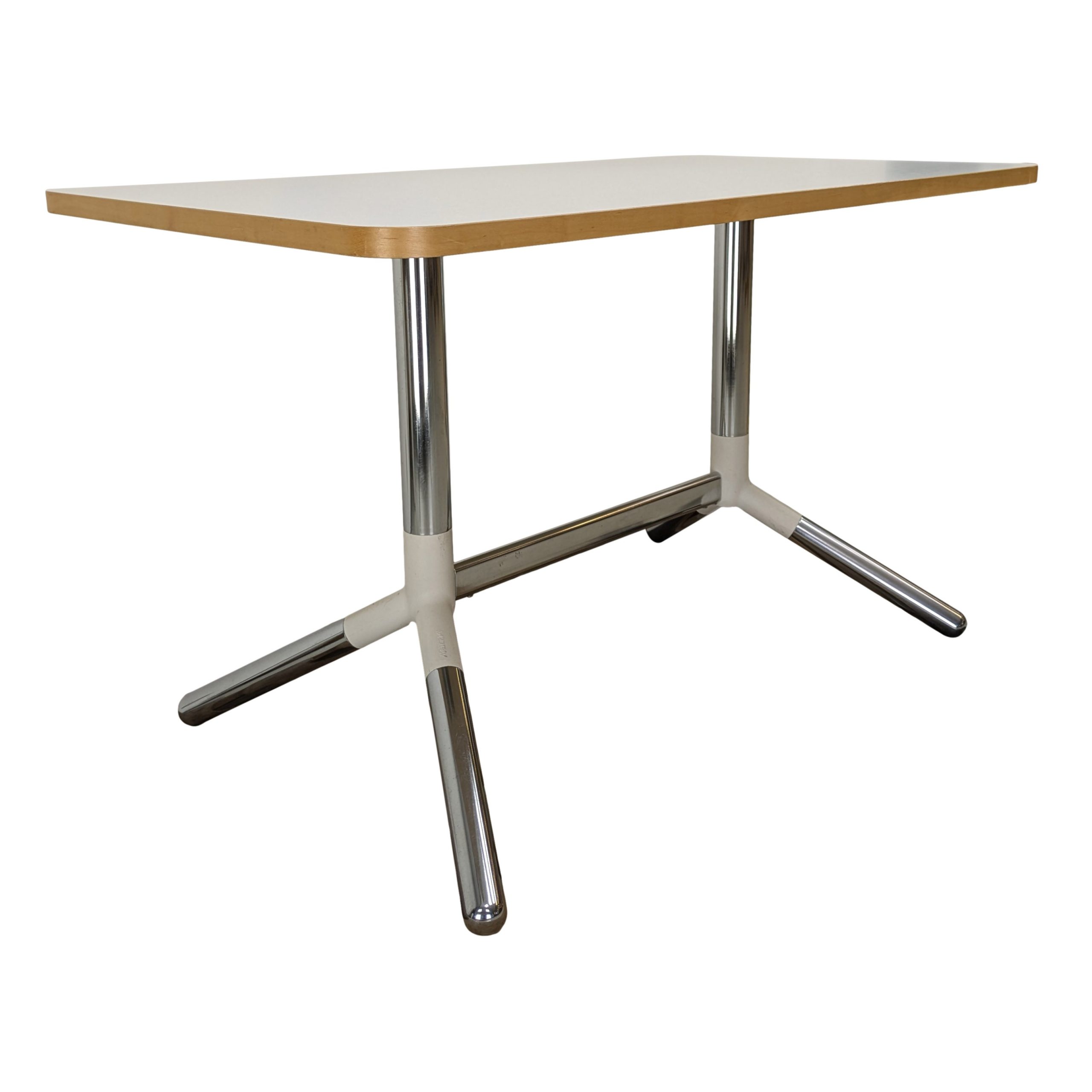 Bord Materia Obi Vit/Krom 120x70